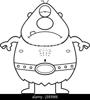 A cartoon illustration of a cyclops looking sad Stock Vector Image ...
