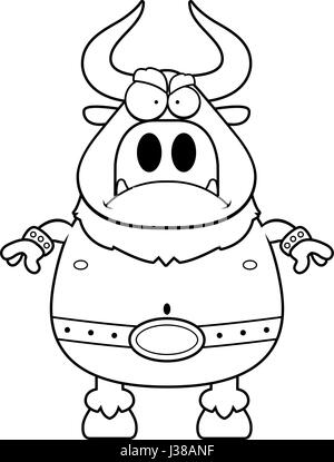 A cartoon illustration of a minotaur looking angry Stock Vector Image ...