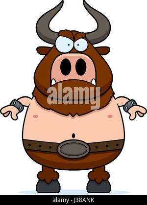 A cartoon illustration of a minotaur looking angry Stock Vector Image ...