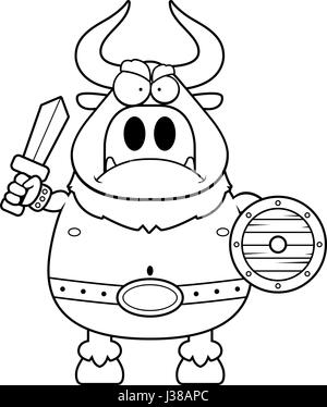 A cartoon illustration of a minotaur looking angry Stock Vector Image ...