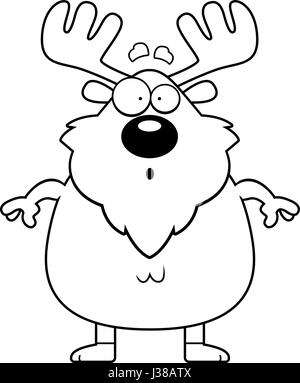 A cartoon illustration of a moose looking surprised Stock Vector Image ...