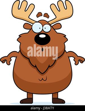 A cartoon illustration of a moose looking surprised Stock Vector Image ...