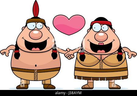 Happy Indian couple in love holding hands. Isolated vector illustration ...