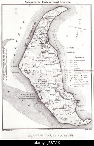 Map of Amrum Stock Photo - Alamy