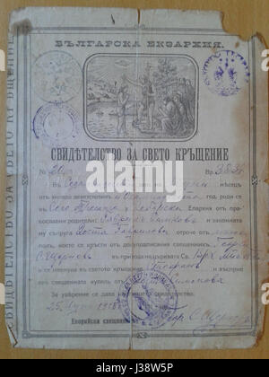 Debar Diocese Bulgarian Exarchate Tresanche Birth Certificate Stock ...