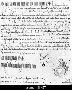 Conrad III of Germany, charter of 1142 Stock Photo - Alamy