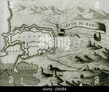 A 1688 map by Vincenzo Coronelli, titled 'Corinto veduto a Ponente ...