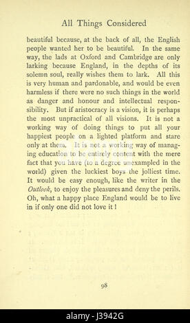 Chesterton - All Things Considered, p. 098 Stock Photo - Alamy