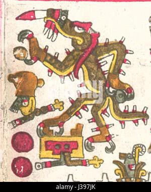 Cipactli is a mythical creature in Aztec culture, often depicted as a ...