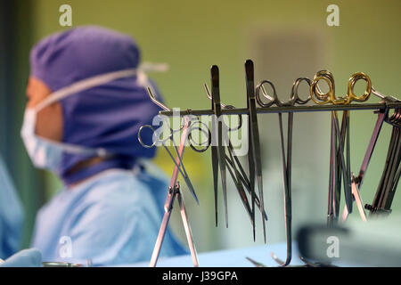 Operating theater. cardiac surgery. surgical instruments Stock Photo ...