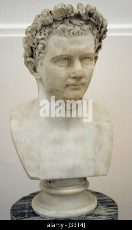 Portrait Bust of Roman Emperor Domitian. Marble statue, about 90 CE ...