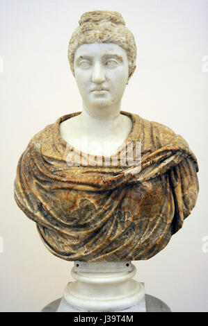 Bust of Faustina the Elder, a Roman empress and wife of the Roman ...