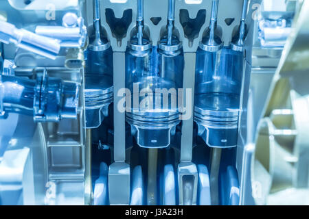 Modern powerful car engine section Stock Photo - Alamy