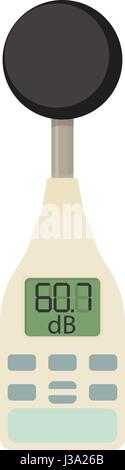 volume noise level meter cartoon vector illustration Stock Vector Image ...