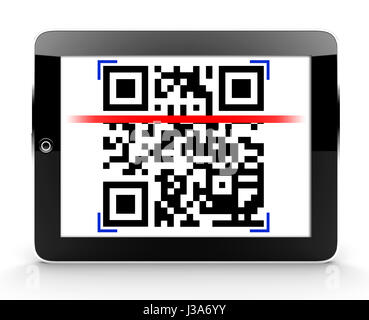 Mobile Application Scanning QR Code - e-commerce concept, isolated on ...