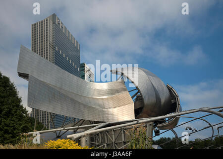 Chicago, Harris Theater by Frank Gehry new Millenium Park USA Stock ...