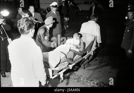 The injured student Benno Ohnesorg in Berlin, 1967 Stock Photo ...