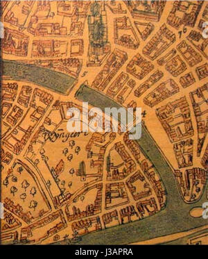 This detail from a copy of the Horenbault map of Ghent illustrates the ...