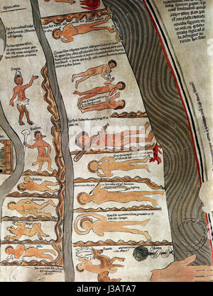 Detail (south) ebstorf world map Stock Photo - Alamy