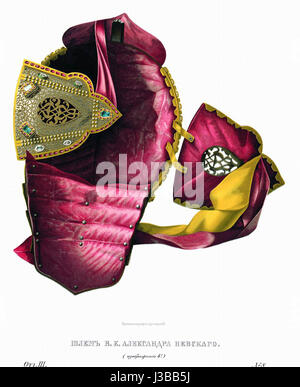 An illustration of the Helmet of Alexander Nevsky, a historic piece of ...