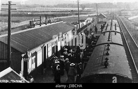 Eston railway station 1902 Stock Photo - Alamy