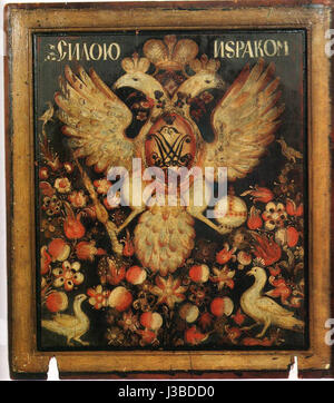 A 1740s painting of the double-headed eagle, an emblematic symbol of ...