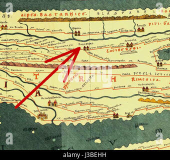 The Tabula Peutingeriana, an ancient Roman map, features the Templum ...