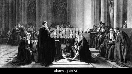 'Le grand Sanhedrin' by Edouard Moyse, painted in 1868, represents a ...