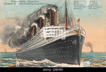 The SS Imperator, an ocean liner from the early 20th century, is ...