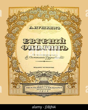 'Eugene Onegin,' a famous Russian novel written by Alexander Pushkin ...