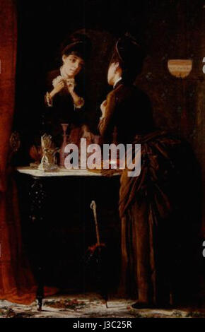 This 1886 painting, *Elegant Southern Lady* by Poincy, presents a ...