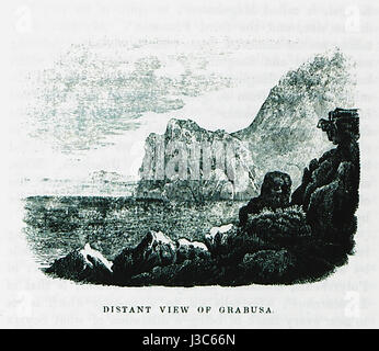 Distant view of Grabusa - Pashley Robert - 1837 Stock Photo - Alamy