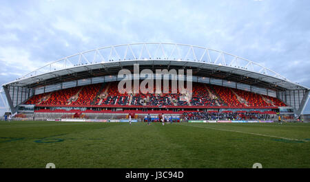 Munster Rugby, Thomond Park Stadium tour, Limerick, Ireland Stock Photo ...