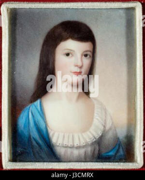 American artist Anson Dickinson's portrait 'A Young Lady, Wearing ...
