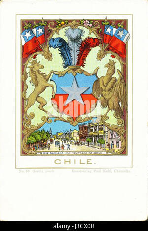 Escudo de Chile - Postal Stock Photo - Alamy