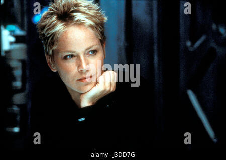 Sharon Stone and director Barry Levinson during a pause while filming ...