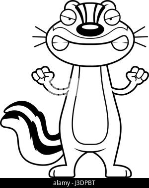 A cartoon illustration of a chipmunk looking angry Stock Vector Image ...