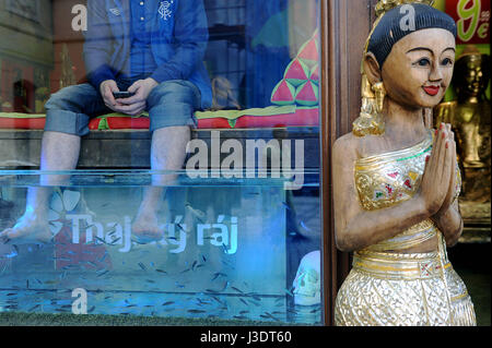 CZECH REPUBLIC. Prague. 2015. Thai massage parlour Stock Photo - Alamy