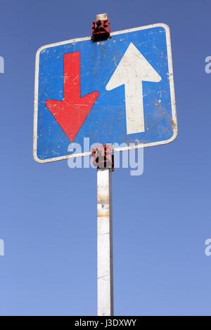 German road sign: priority for oncoming vehicles Stock Photo - Alamy