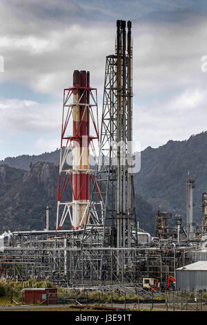 Marsden Point oil refinery, Northland, New Zealand Stock Photo - Alamy