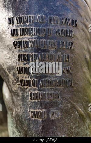 A view of the Amy Johnson Statue on Hawthorne Avenue Housing Estate ...