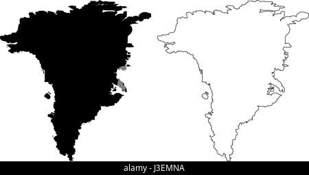 Greenland map vector illustration, scribble sketch Greenland Stock ...