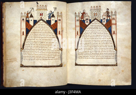 The 'Fl 444v 445 Biblia de Cervera' is an antique manuscript from the ...