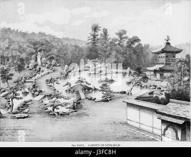 Garden of Ginkaku-ji, 1893 Stock Photo - Alamy