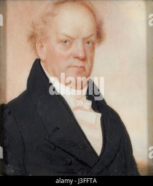 A portrait of Frederick Wolcott, painted by Anson Dickinson. The ...