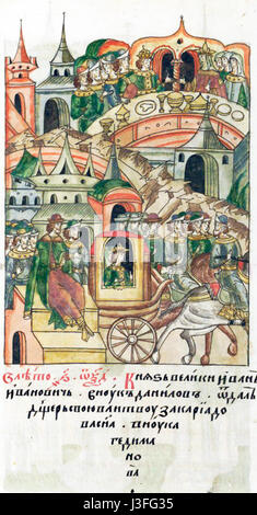 This image, from the 'Facial Chronicle,' depicts the coronation of Ivan ...