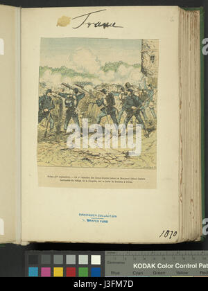 A scene from Paris during the 1870 Franco-Prussian War, depicting press ...