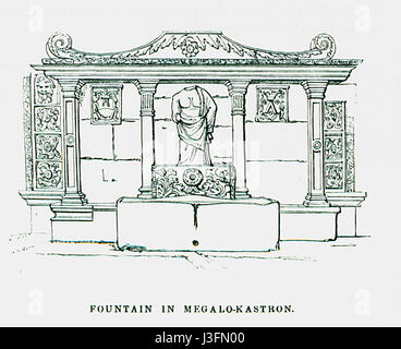 Fountain in Megalo-Kastro - Pashley Robert - 1837 Stock Photo - Alamy
