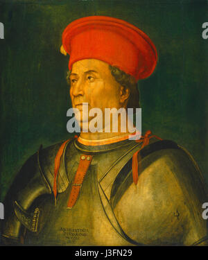 A portrait of Francesco Sforza, the Duke of Milan, showcasing his ...