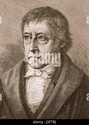 German philosopher Georg Wilhelm Friedrich Hegel, painting 1800s Stock ...